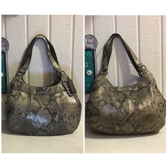 Coach | Bags | Coach Maggie Python Snake Print Handbag | Poshmark
